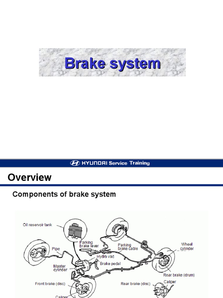 Brake System - HMC | PDF | Brake | Anti Lock Braking System