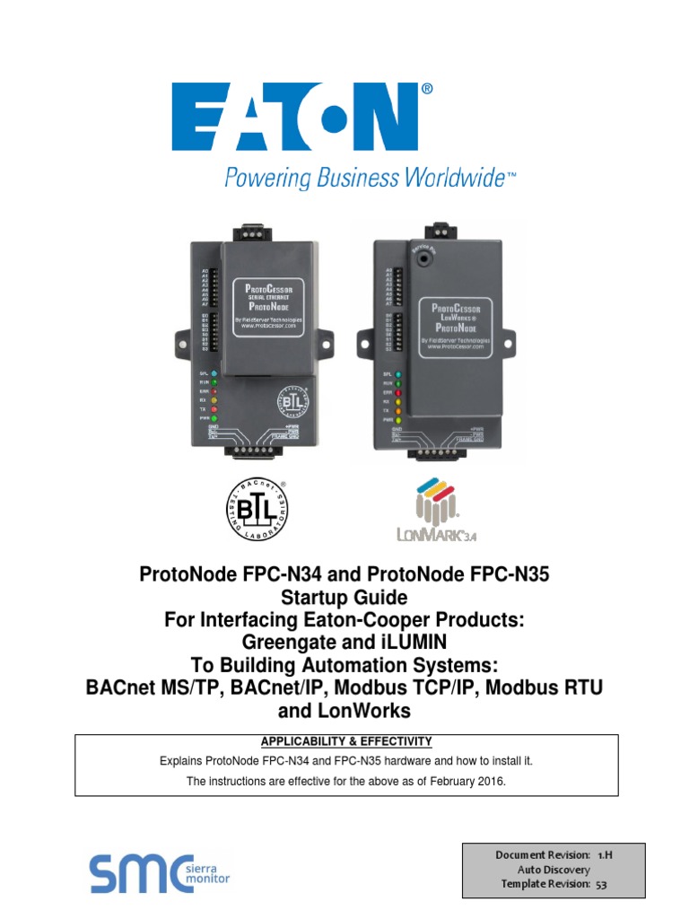 ProtoNode Startup Guide For Eaton Cooper | PDF | Ip Address | Internet Protocol Suite