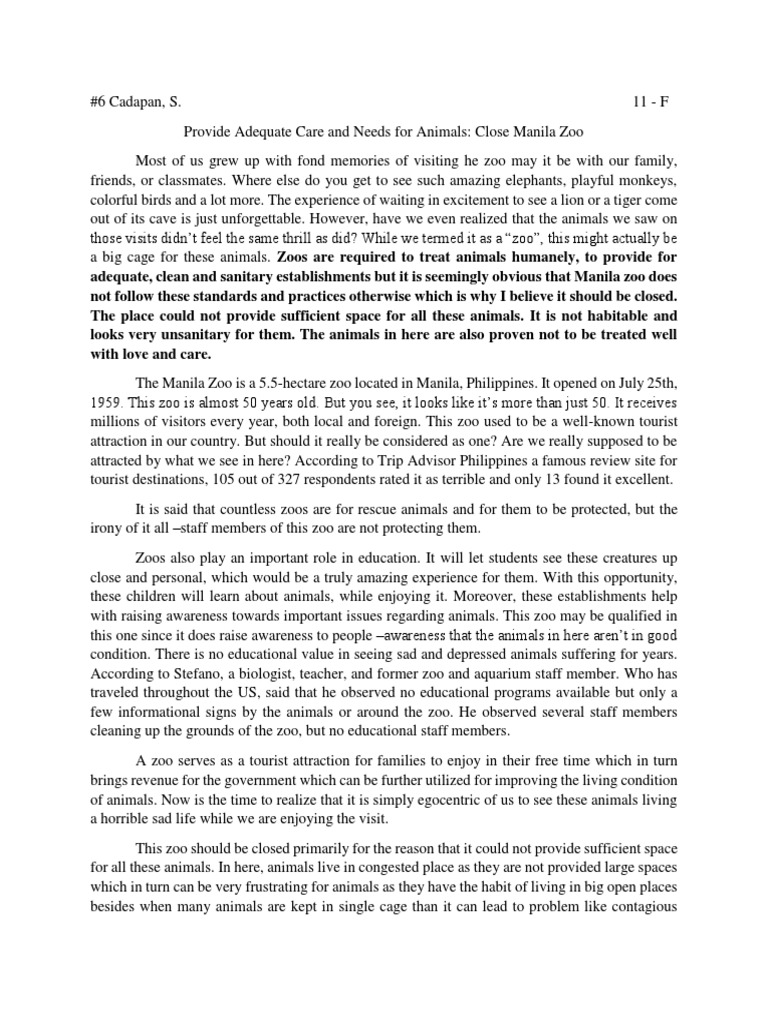 Eapp Position Paper | PDF | Zoo