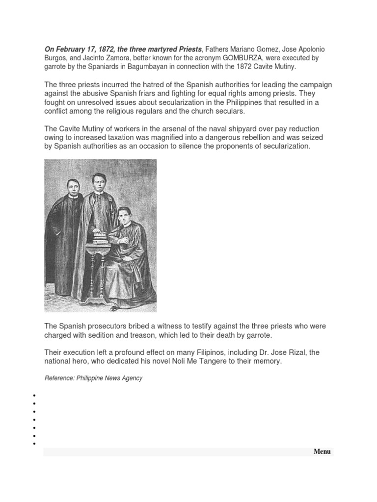 Gomburza Study | PDF | Philippines