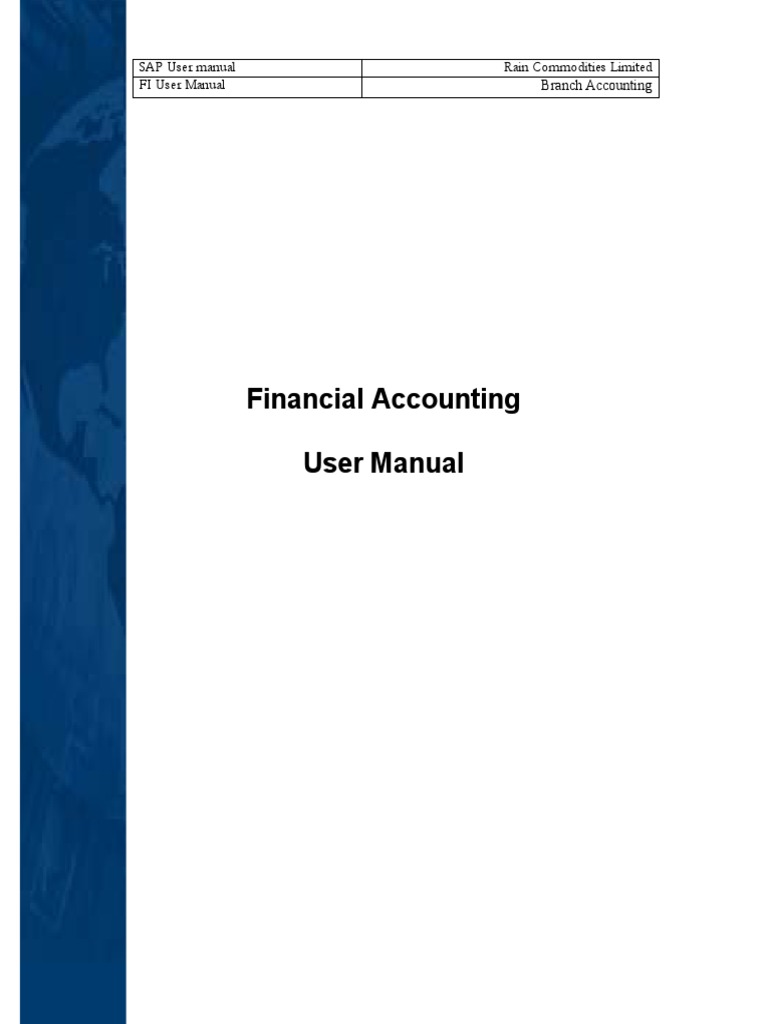 Sap Fi User Manual Step by Step With Screenshots | PDF | Cheque ...