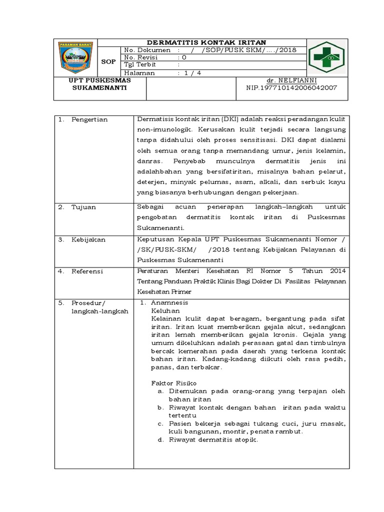 Dermatitis Kontak Iritan | PDF