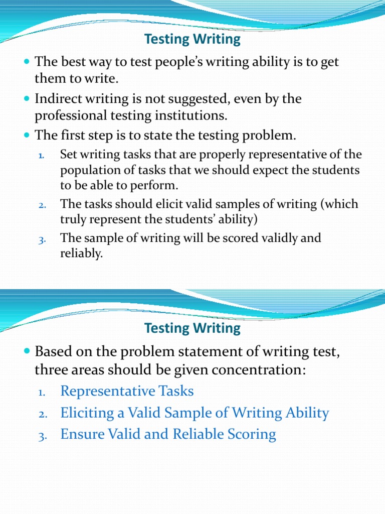 Testing Writing | PDF