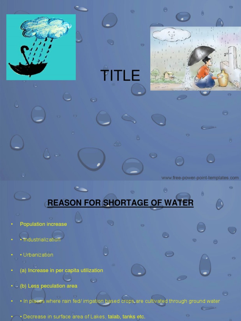 Rain Water Harvesting School Project | PDF | Groundwater | Natural ...