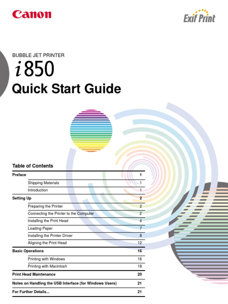 Quick Start Guide: Bubble Jet Printer | PDF | Microsoft Windows | Printer (Computing)