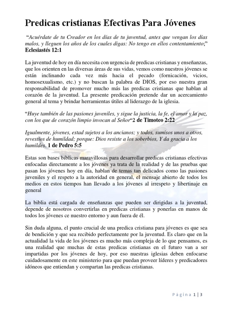 .Predicas para Jovenes Impreso | PDF | Dios | Biblia