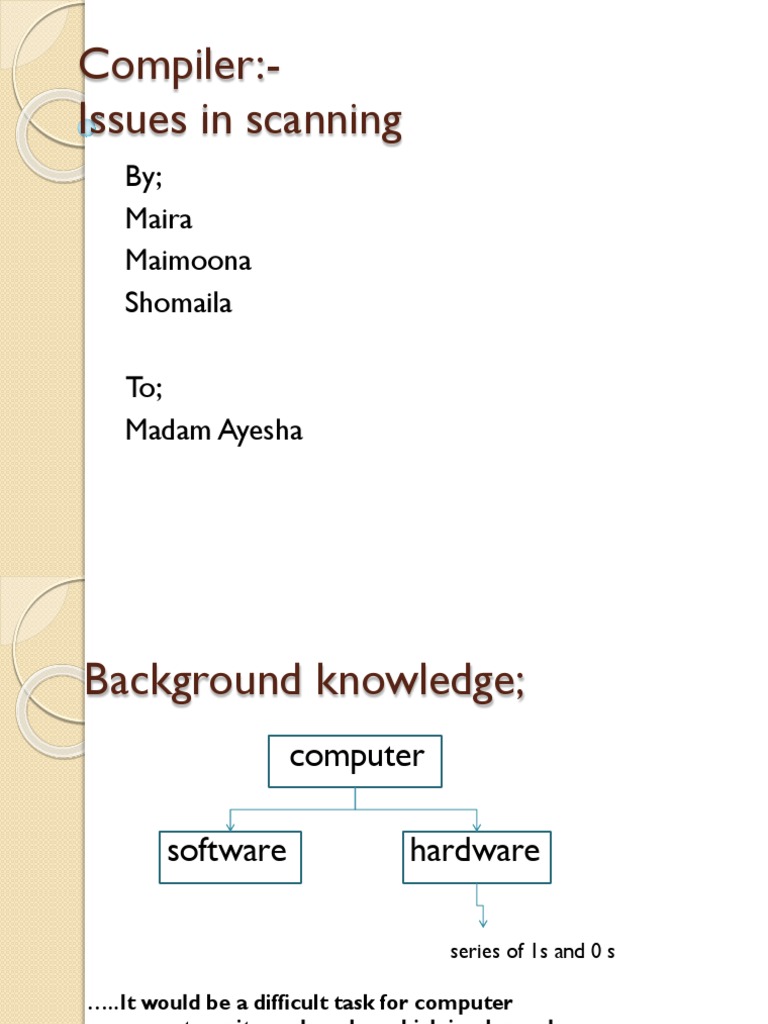 Problems in Compilation | PDF | Compiler | Notation