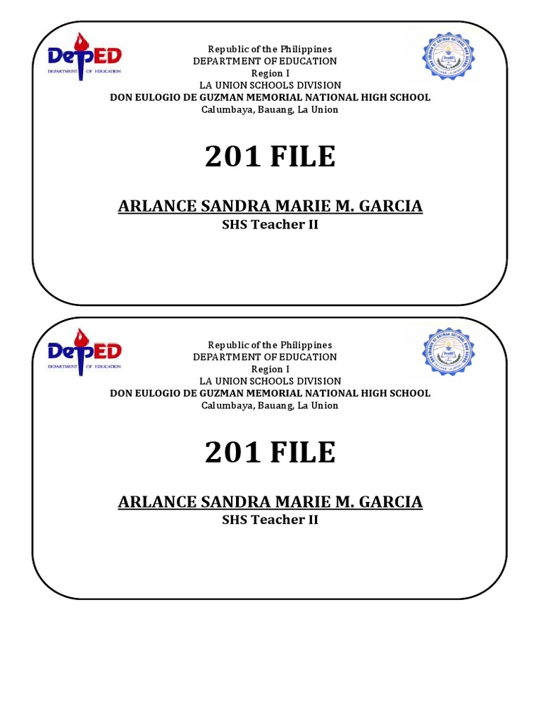 201 File Label | PDF