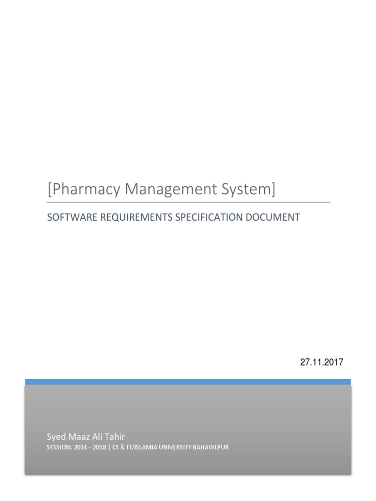 Pharmacy Management System SRS | PDF | Graphical User Interfaces ...