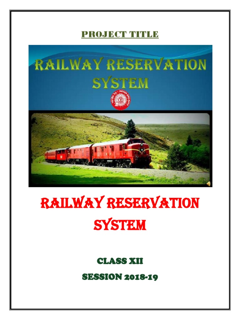 Railway Reservation System | PDF | Programming Paradigms | Object Oriented Programming