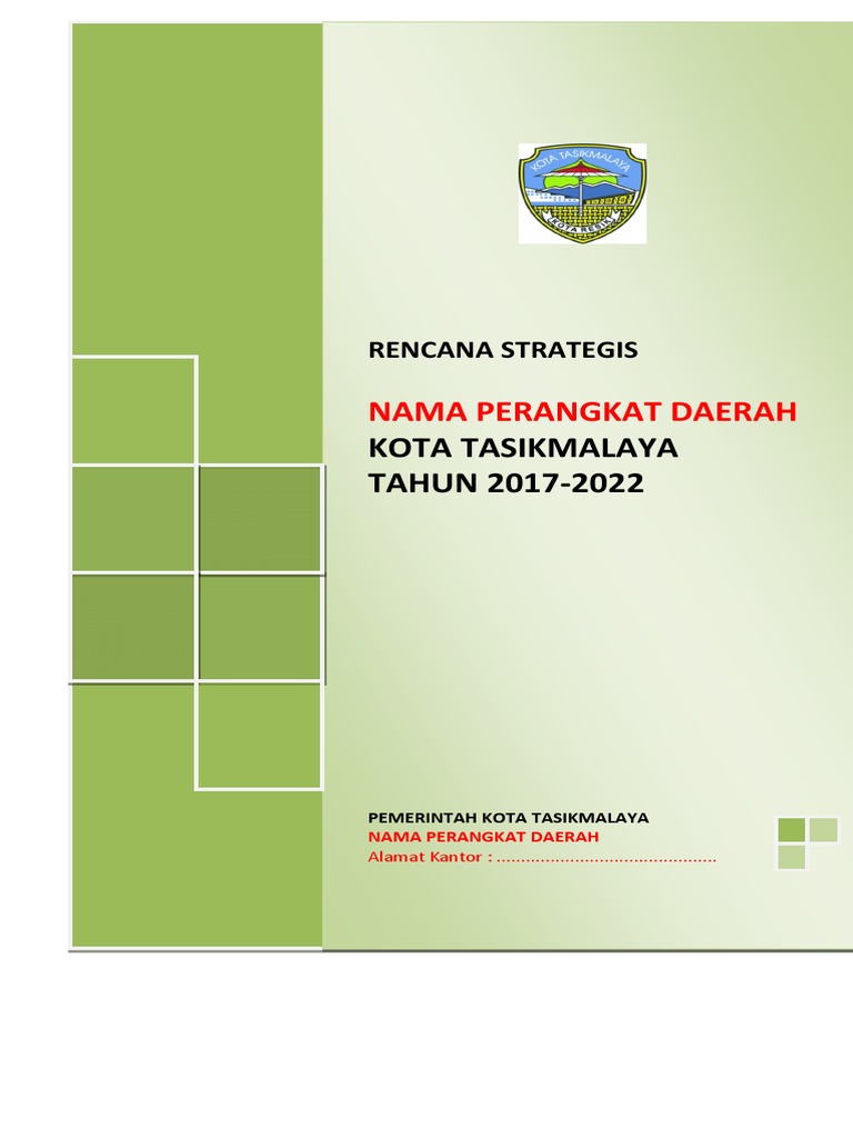 Templet Ranwal Renstra Perangkat Daerah | PDF