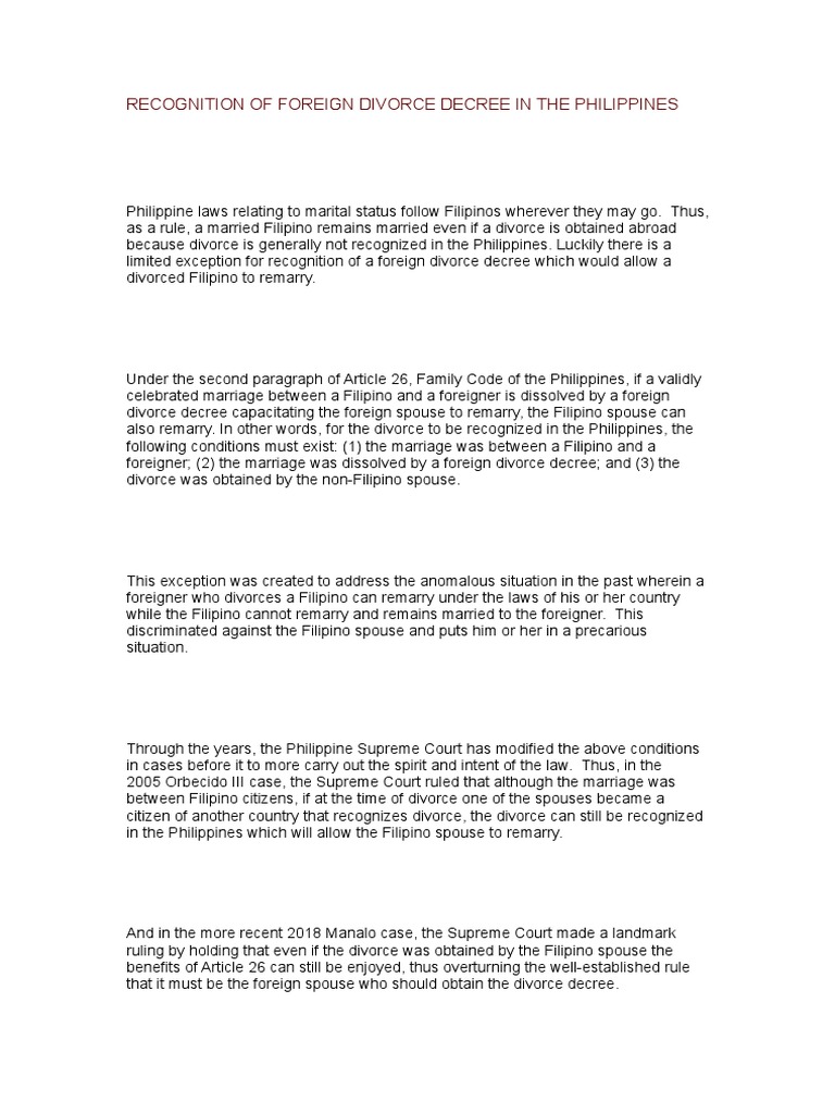 Petition For Recognition of Foreign Judgment | PDF