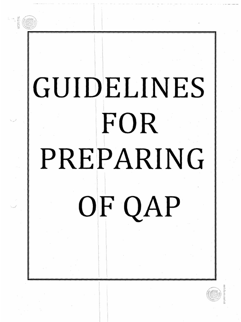 Guidelines To Prepare QAP | PDF