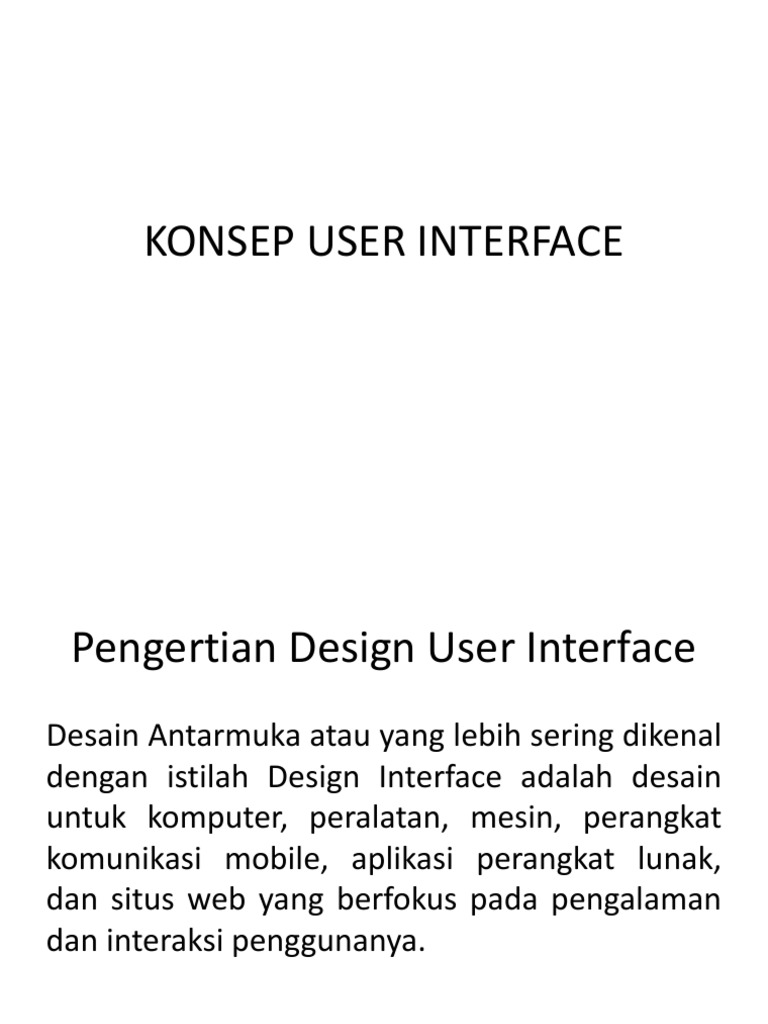 Konsep User Interface | PDF
