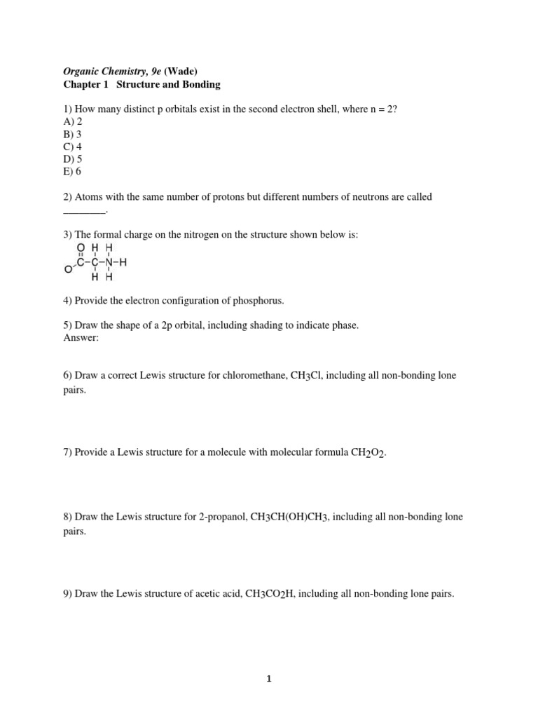 Organic Chemistry Structure and Bonding | PDF | Acid | Ion