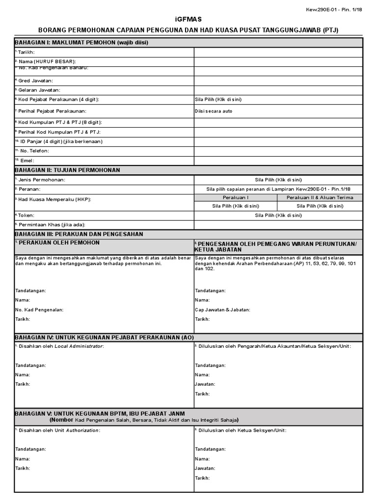 Borang Kew 290E01 | PDF