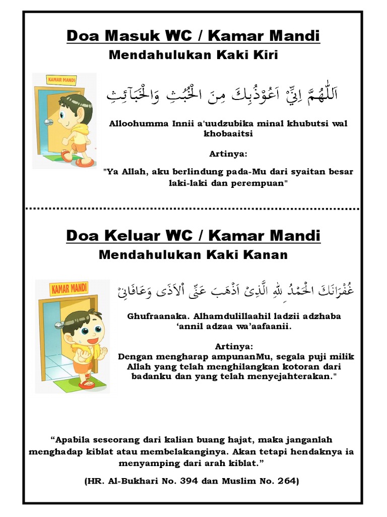 Doa Masuk dan Keluar WC Kamar Mandi | PDF