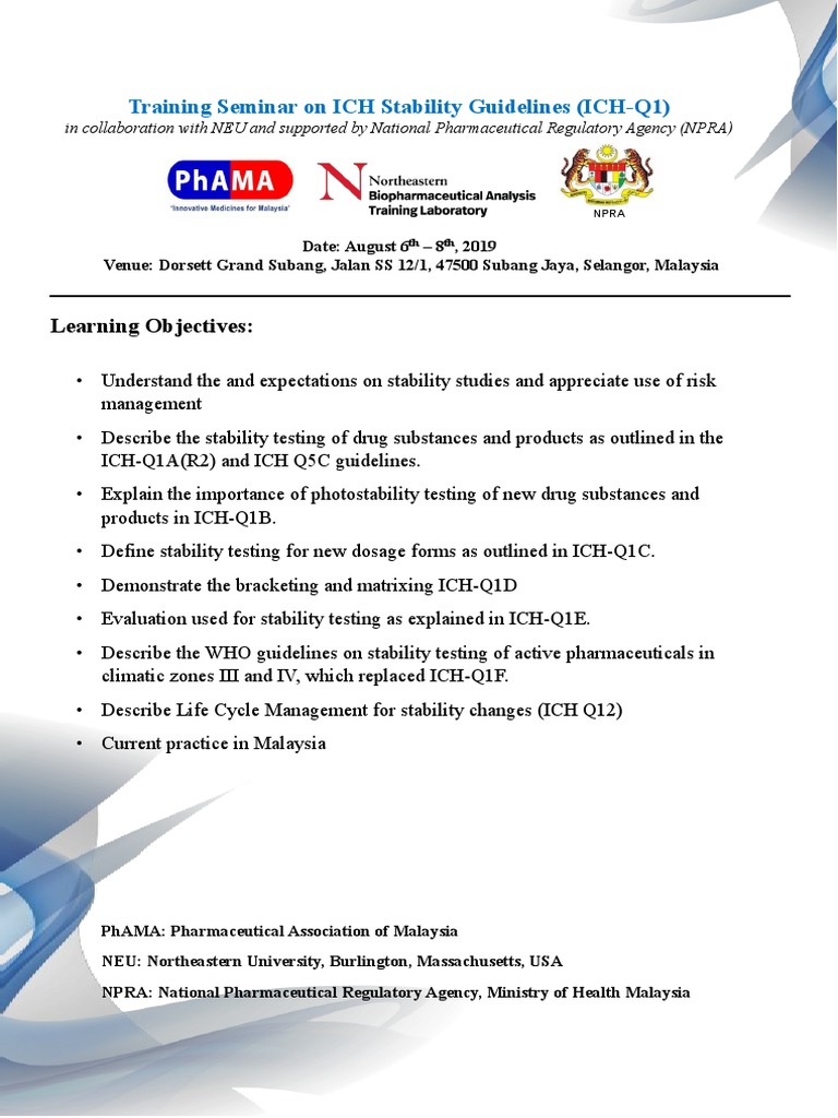 ICH Q1 Stability Training Program MY 2019 - Brochure - 07 2019 PDF ...