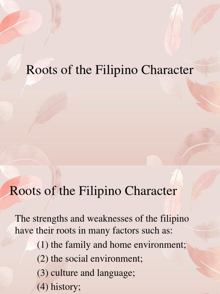 Roots of The Filipino Character | PDF | Parenting | Relationships