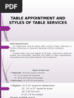 Table Setting and Skirting Rubrics | PDF | Tableware | Rubric (Academic)