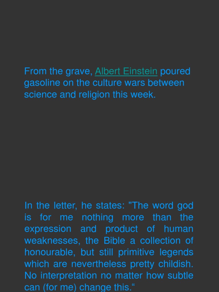 Einstein Letter | PDF | Albert Einstein | Atheism