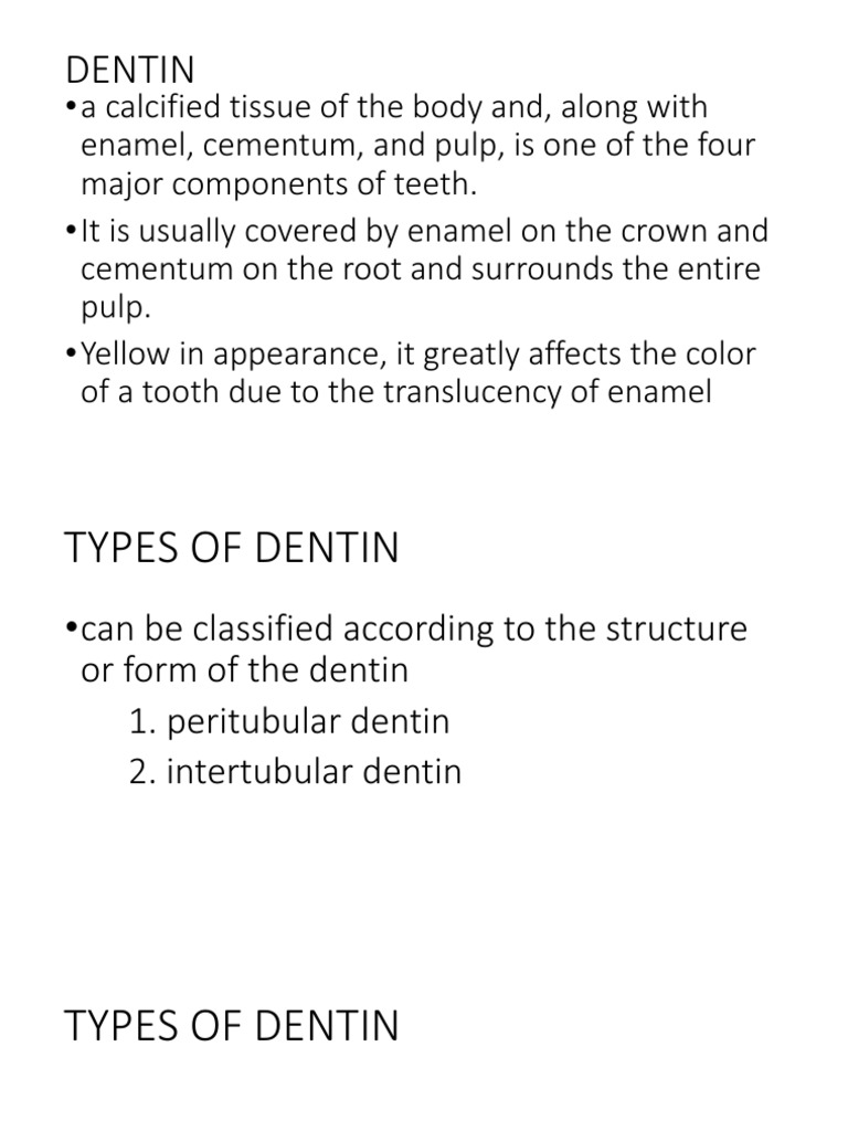 Understanding Dentin and Tooth Structure | PDF | Dentin | Bone
