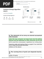 Design & Analysis of Algorithms - 88 MCQs With Answers - Part 1 - Department of Computer ...