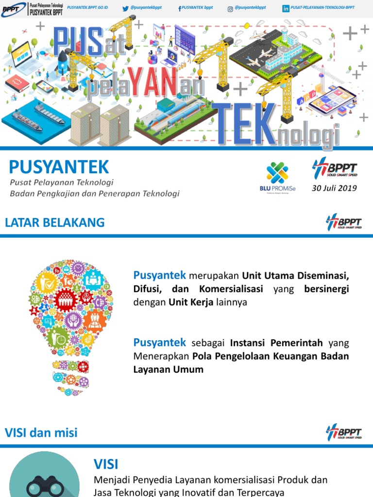 Layanan Teknologi Inovatif Pusyantek BPPT | PDF