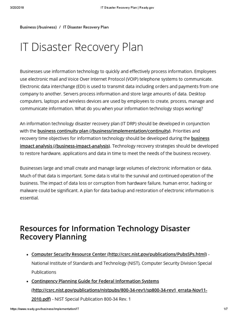 Essential IT Disaster Recovery Strategies | PDF | Disaster Recovery ...