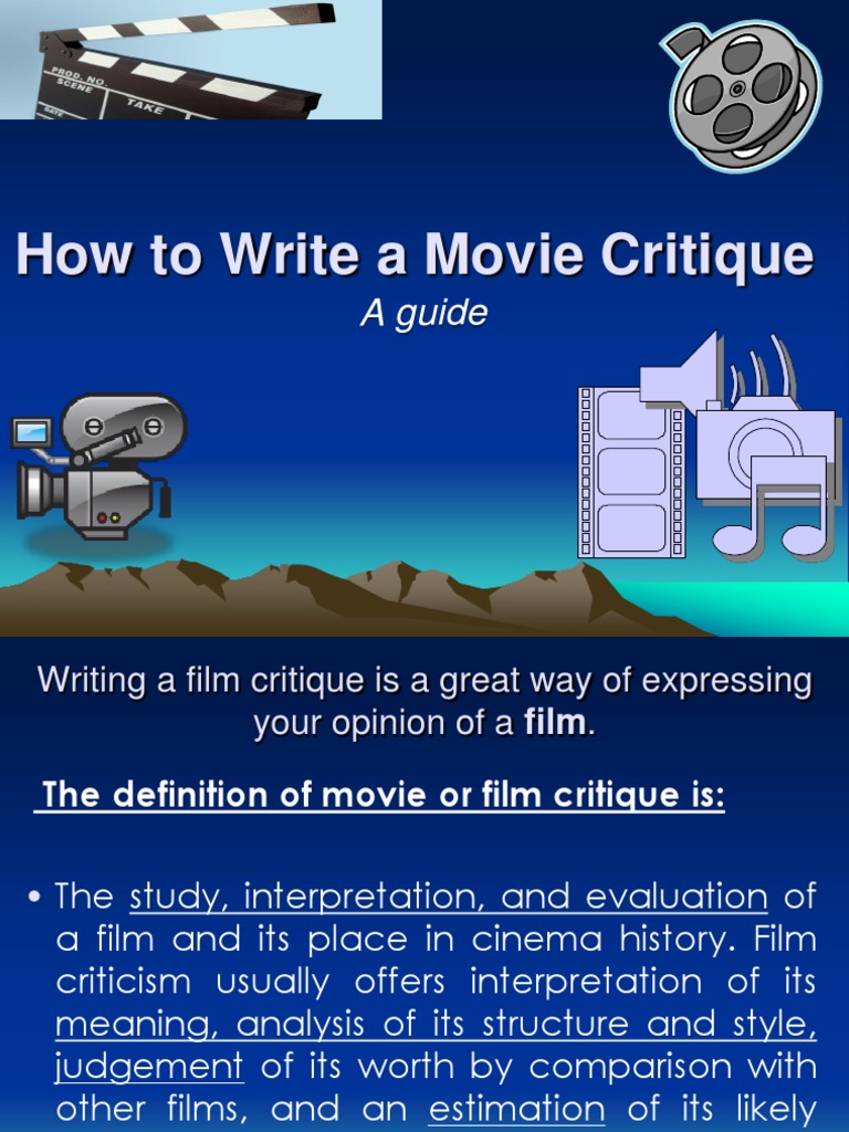 How To Write A Movie Critique | PDF | Actor | Criticism