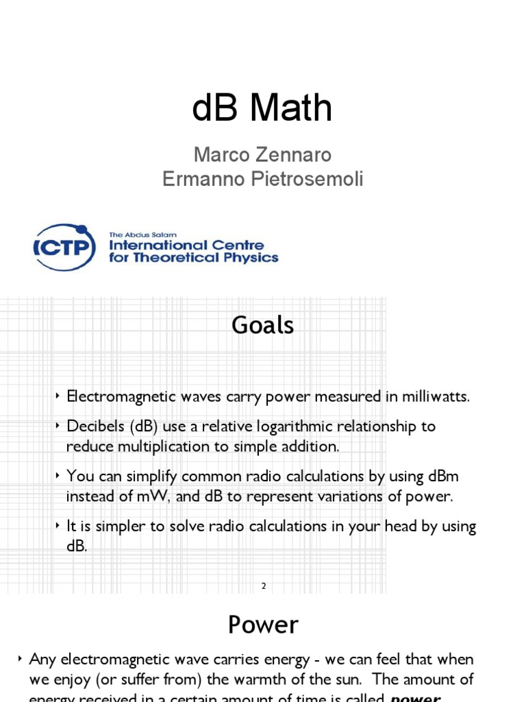 05 DB Math | PDF | Decibel | Logarithm