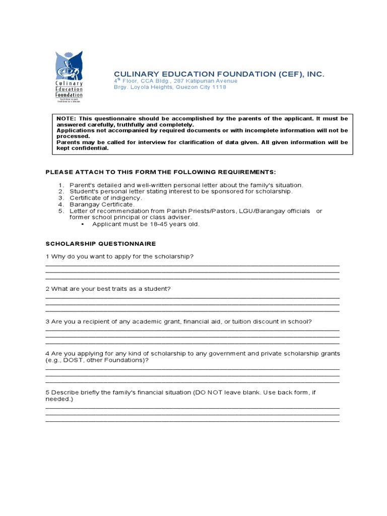 CEF Application Form PDF | PDF | Employment | Business