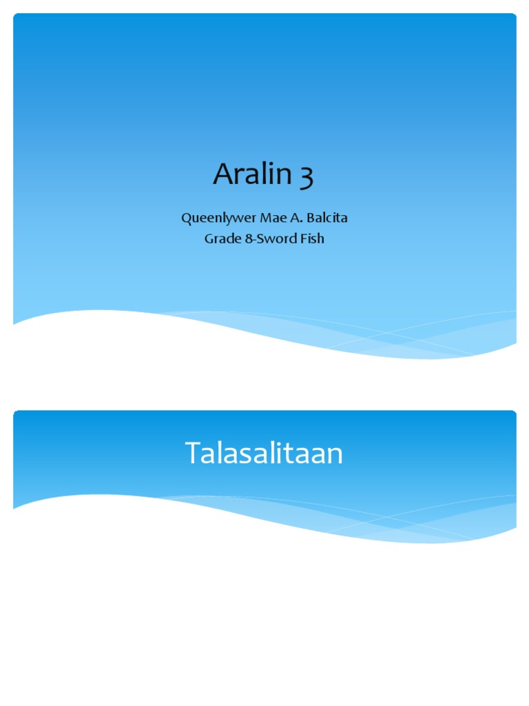 Aralin 3 | PDF