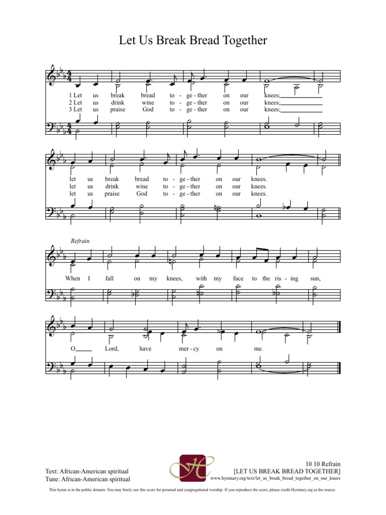 Let Us Break Bread Together PDF | PDF | Religious Behaviour And Experience