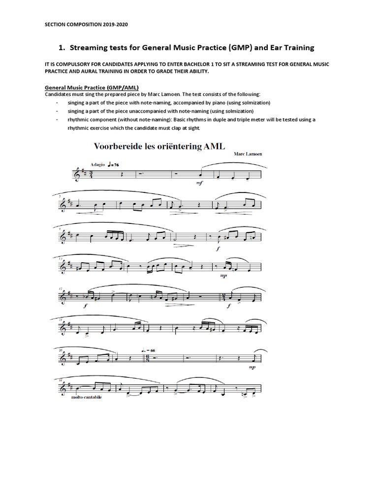 Entrance Exam Programme Composition | PDF | Harmony | Chord (Music)
