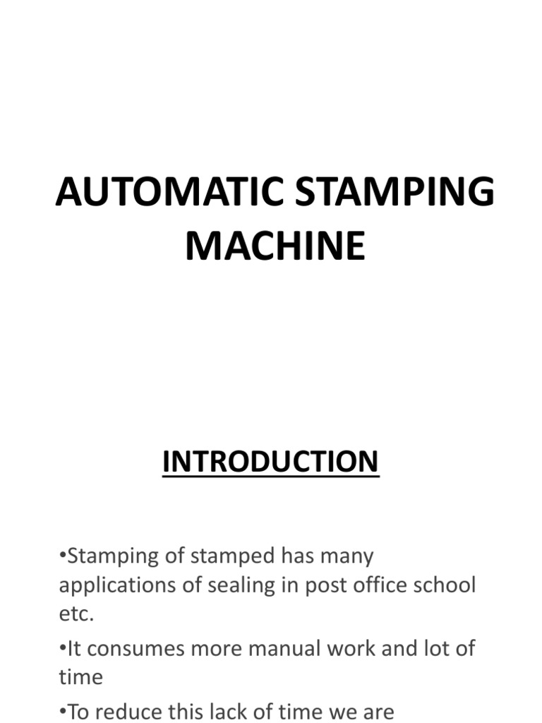 Automatic Stamping Machine | PDF