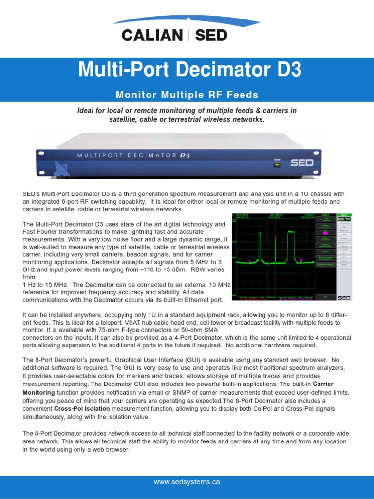 Multi Port Decimator D3 | PDF | Wireless | Hertz