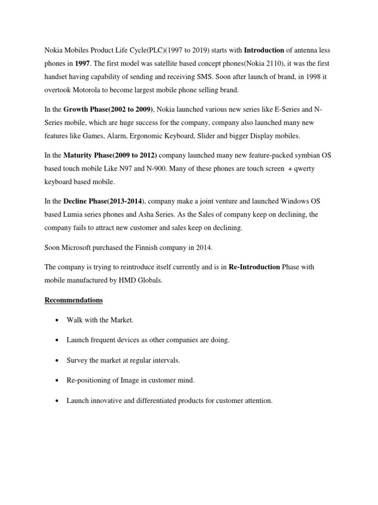 Nokia Mobiles Product Life Cycle Pdf 8081