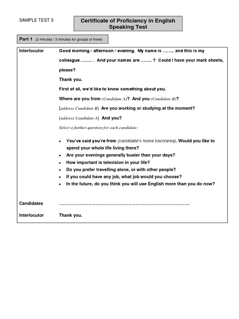 Cambridge-English-Proficiency-Speaking-Sample-Paper-3 v2 | PDF ...