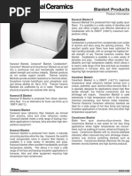 Kaowool S and Kaowool SZR Blankets Product Data Sheet | PDF | Thermal ...