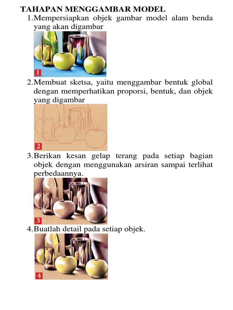 Teknik Menggambar Model | PDF | Metode & Bahan Ajar | Seni
