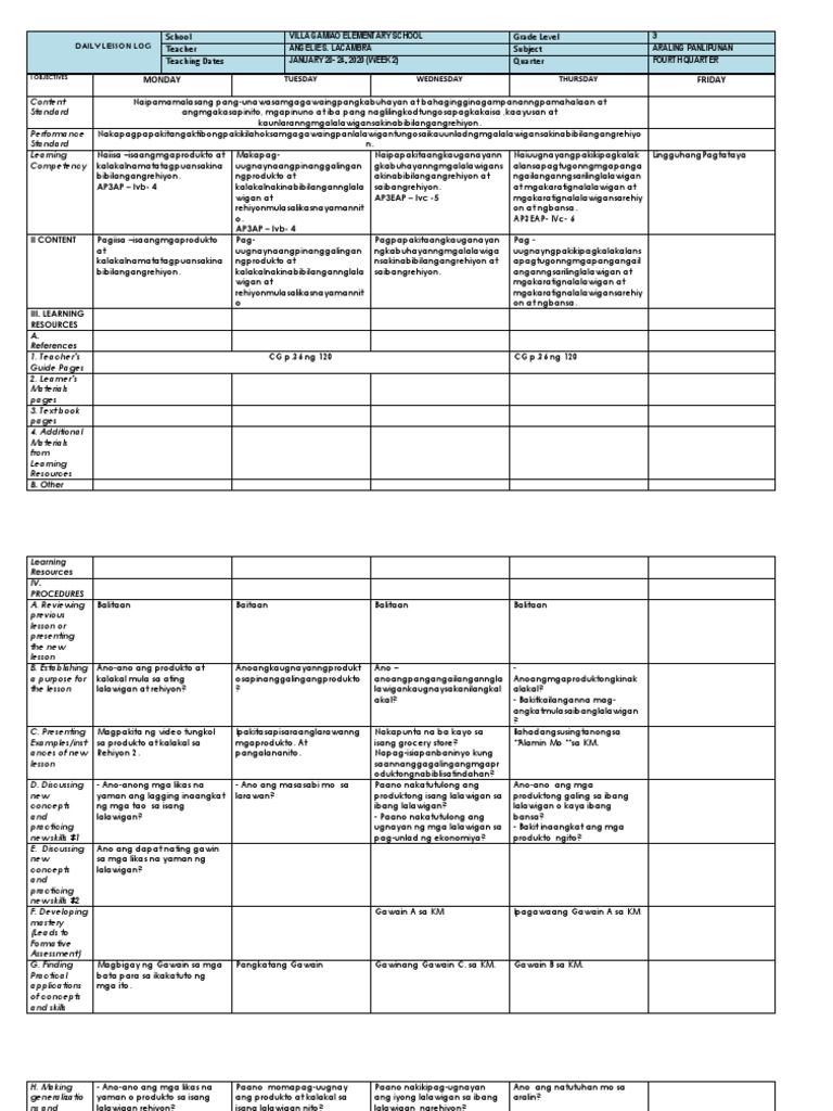 AP 3 Quarter 4 Week 2 | PDF