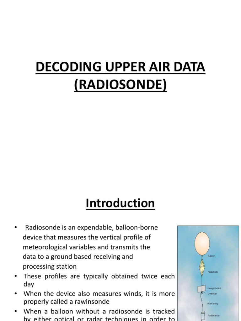 Decoding Upper Air Data | PDF | Branches Of Meteorology | Earth Sciences