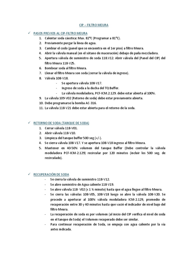 Proceso CIP para Filtro Meura | PDF | Naturaleza