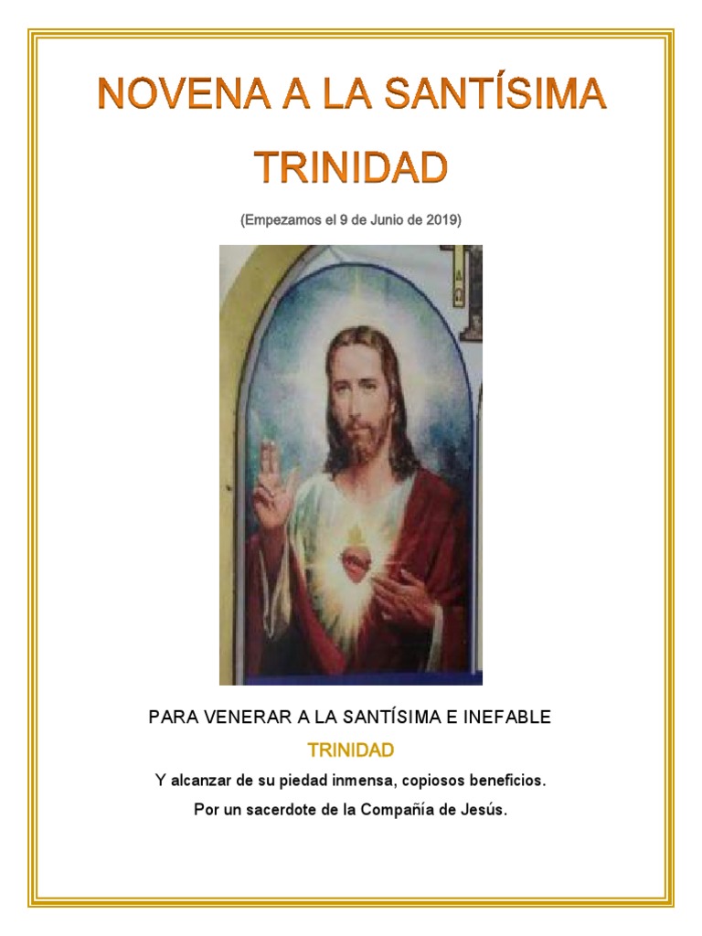 Novena A La Santísima Trinidad | PDF | Trinidad | Santo
