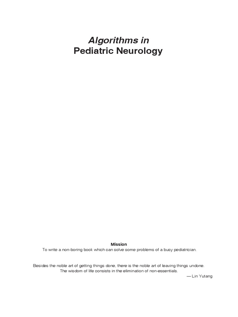 Algorithms in Pediatric Neurology | PDF | Migraine | Headache