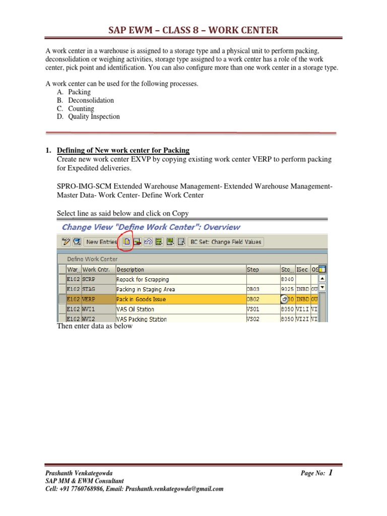 Configuring a Work Center for Expedited Packing in SAP EWM | PDF ...