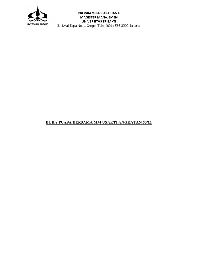 Proposal Bukber | PDF