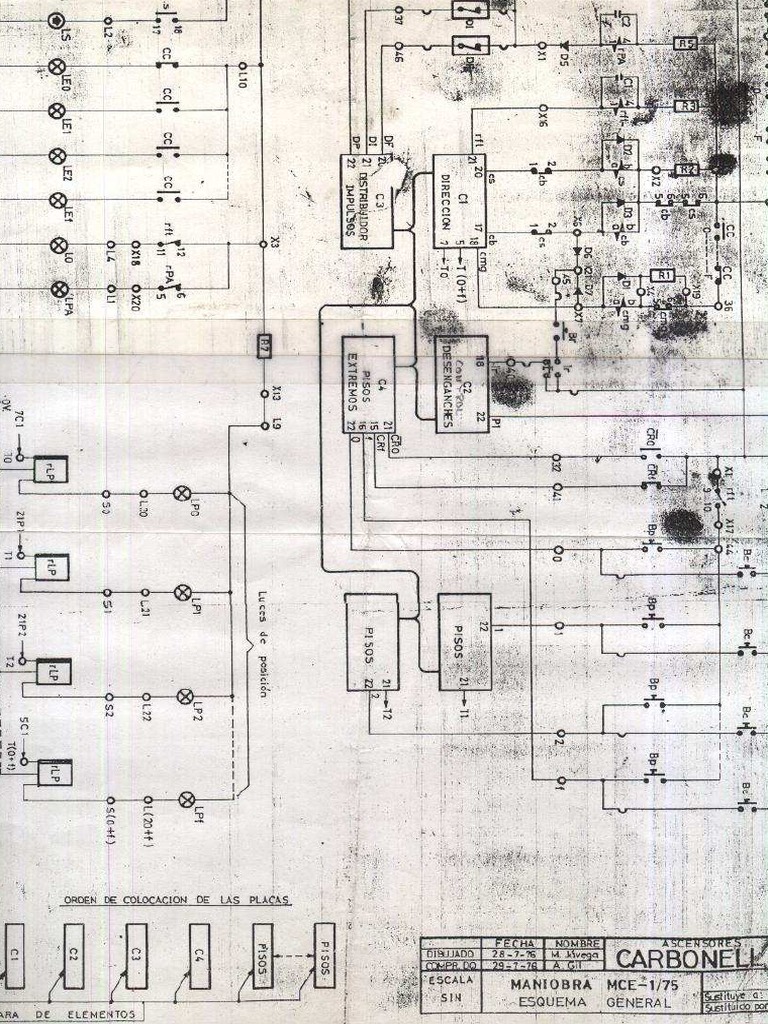 Esquemas Eléctricos Maniobra MCE 1-75 Con Relés, 1V, 1976 | PDF
