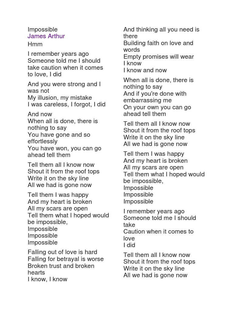 Shontelle Impossible Lyrics